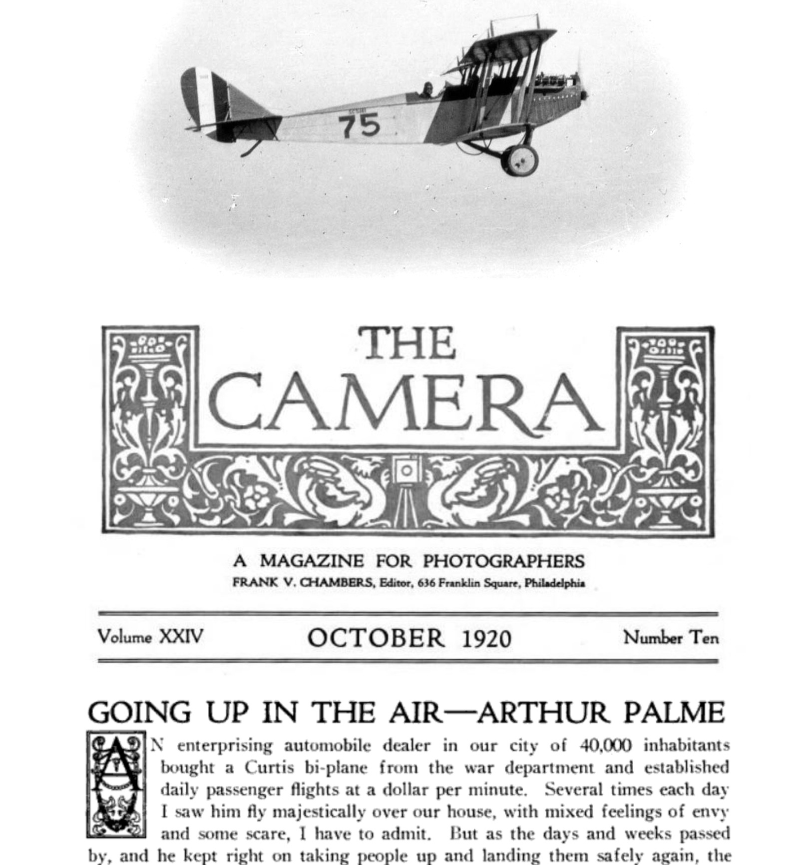 Going Up In The Air In 1920 Photo Jottings